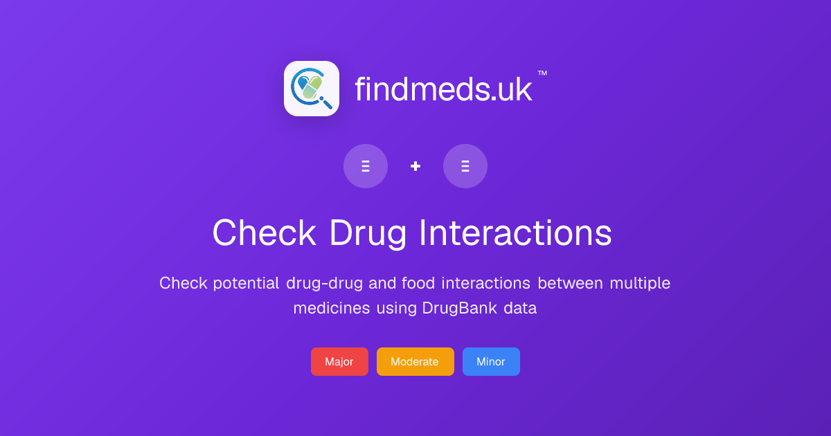 Check drug interactions | findmeds.uk™